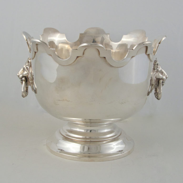 English Sterling Silver Monteith Bowl - Manhattan Art and Antiques Center