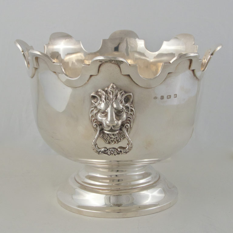 English Sterling Silver Monteith Bowl - Manhattan Art and Antiques Center